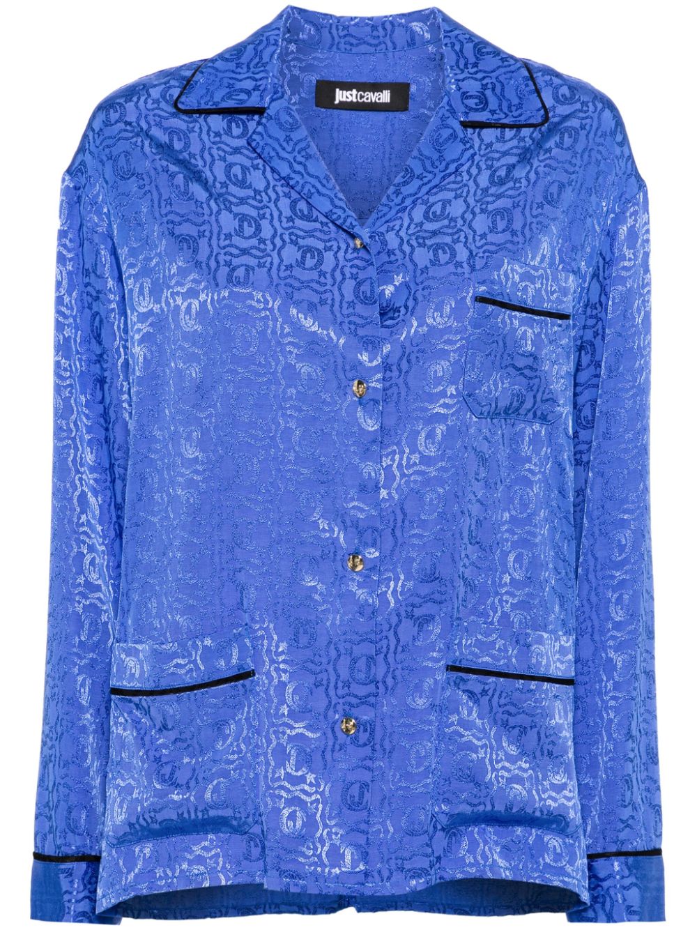 JUST CAVALLI Just Cavalli Logo Snake-Jacquard Shirt