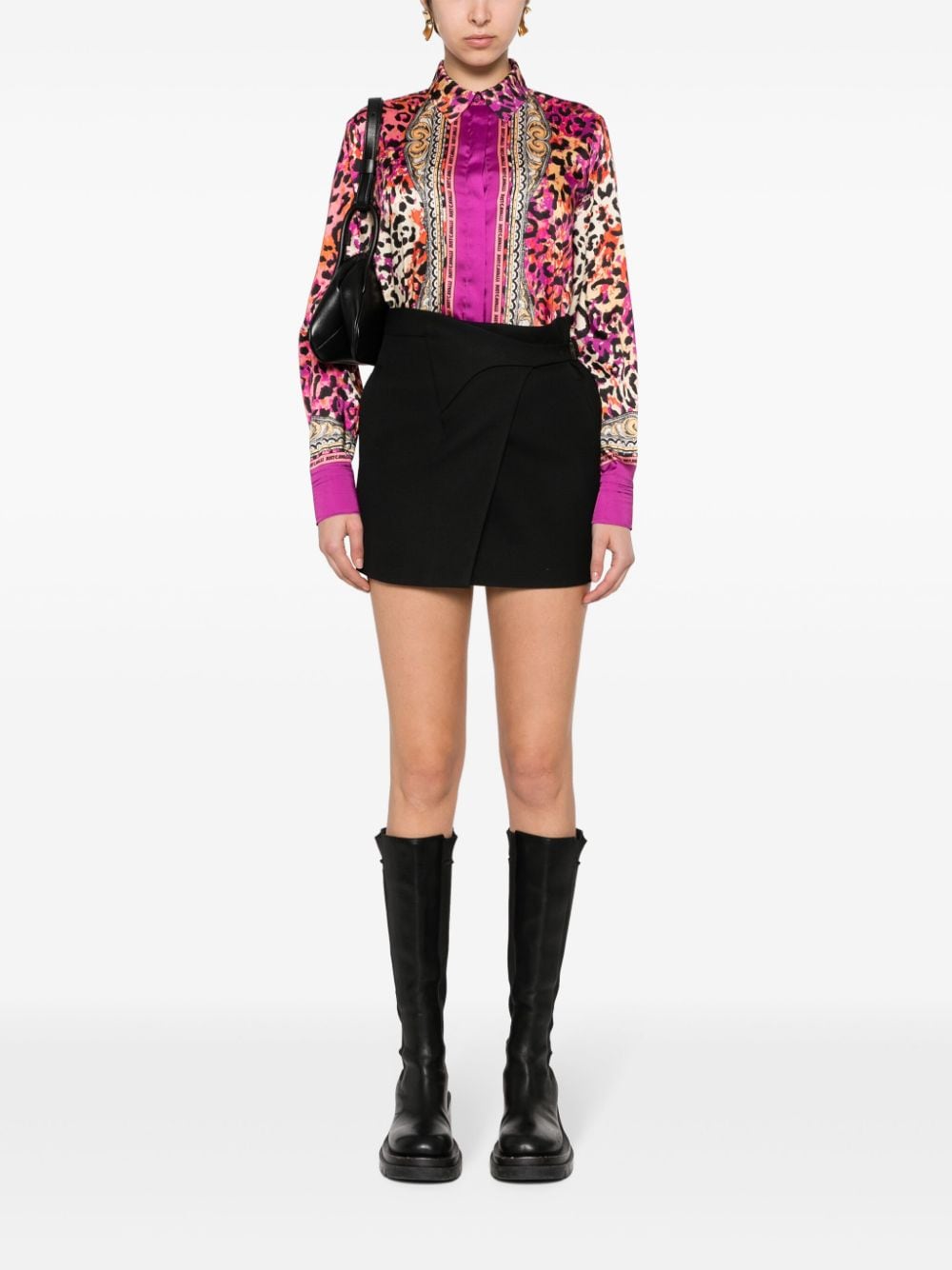 JUST CAVALLI Just Cavalli Logo-Print Long-Sleeve Shirt
