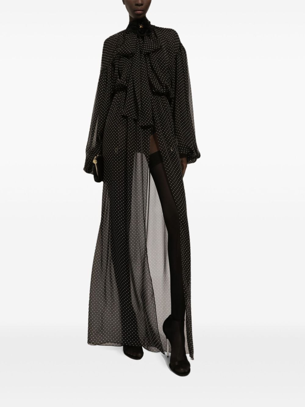 DOLCE & GABBANA Dolce & Gabbana Polka Dot Maxi Dress