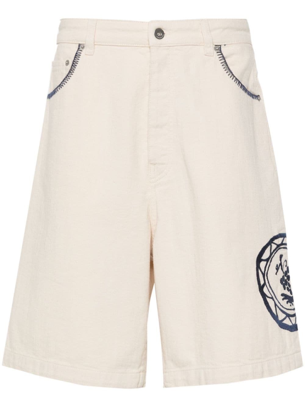 DROLE DE MONSIEUR Drôle De Monsieur Art de la Table Denim Shorts
