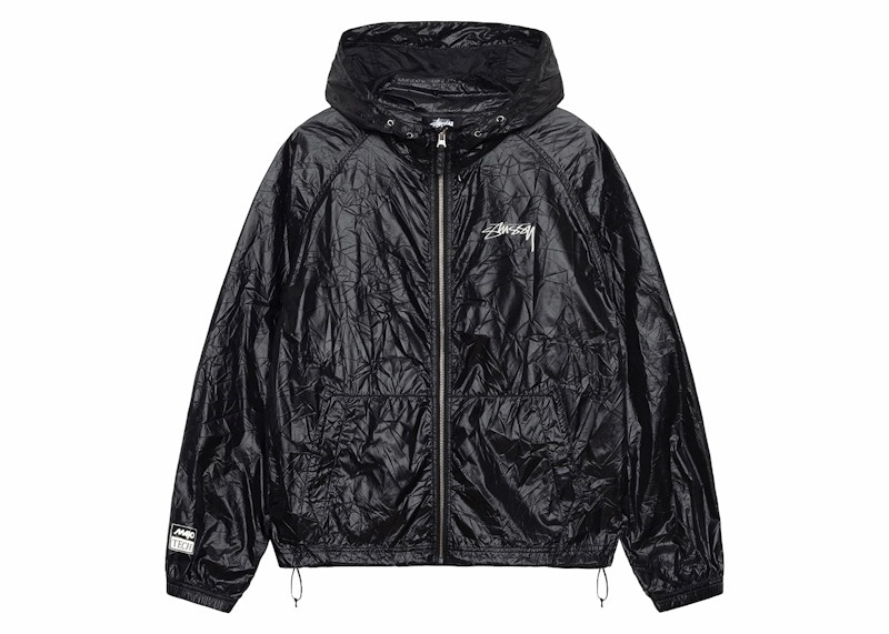 StüSsy Wrinkled Nylon Beach Shell Jacket - Magenta | Editorialist