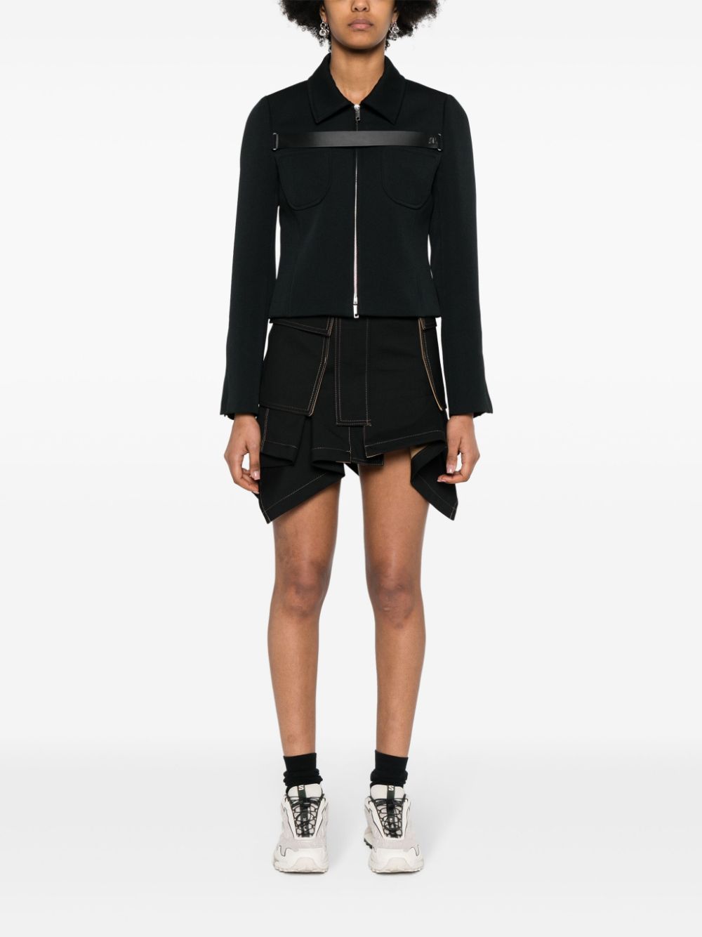 Sacai X Carhartt Wip Suiting Bonding Skirt In Black - 24% Off