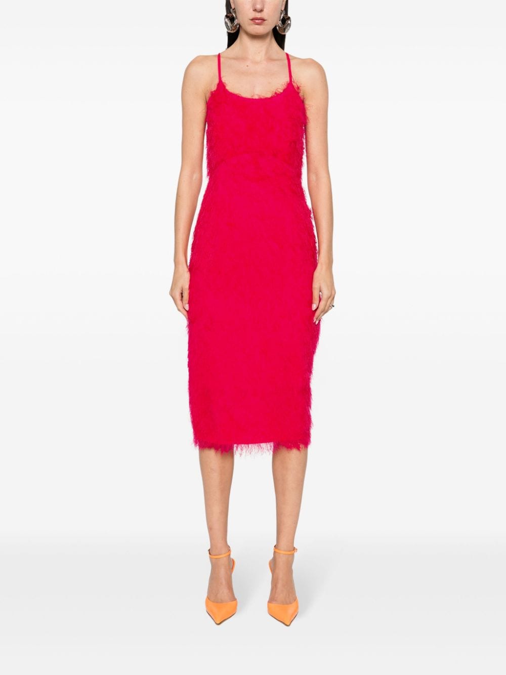 TWINSET TWINSET Frayed Midi Dress
