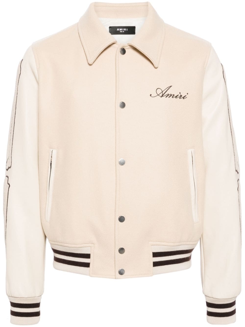AMIRI AMIRI Bones Appliqué-Detail Varsity Jacket