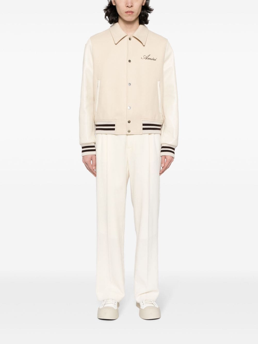AMIRI AMIRI Bones Appliqué-Detail Varsity Jacket
