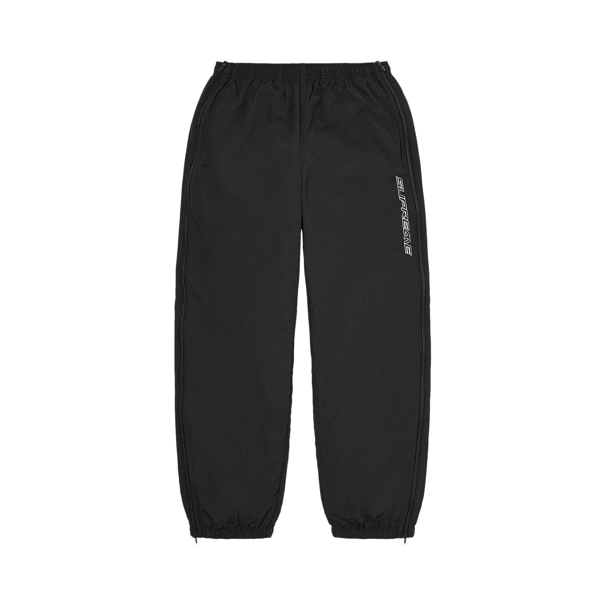 Supreme Full Zip Baggy Warm Up Pant - Black | Editorialist