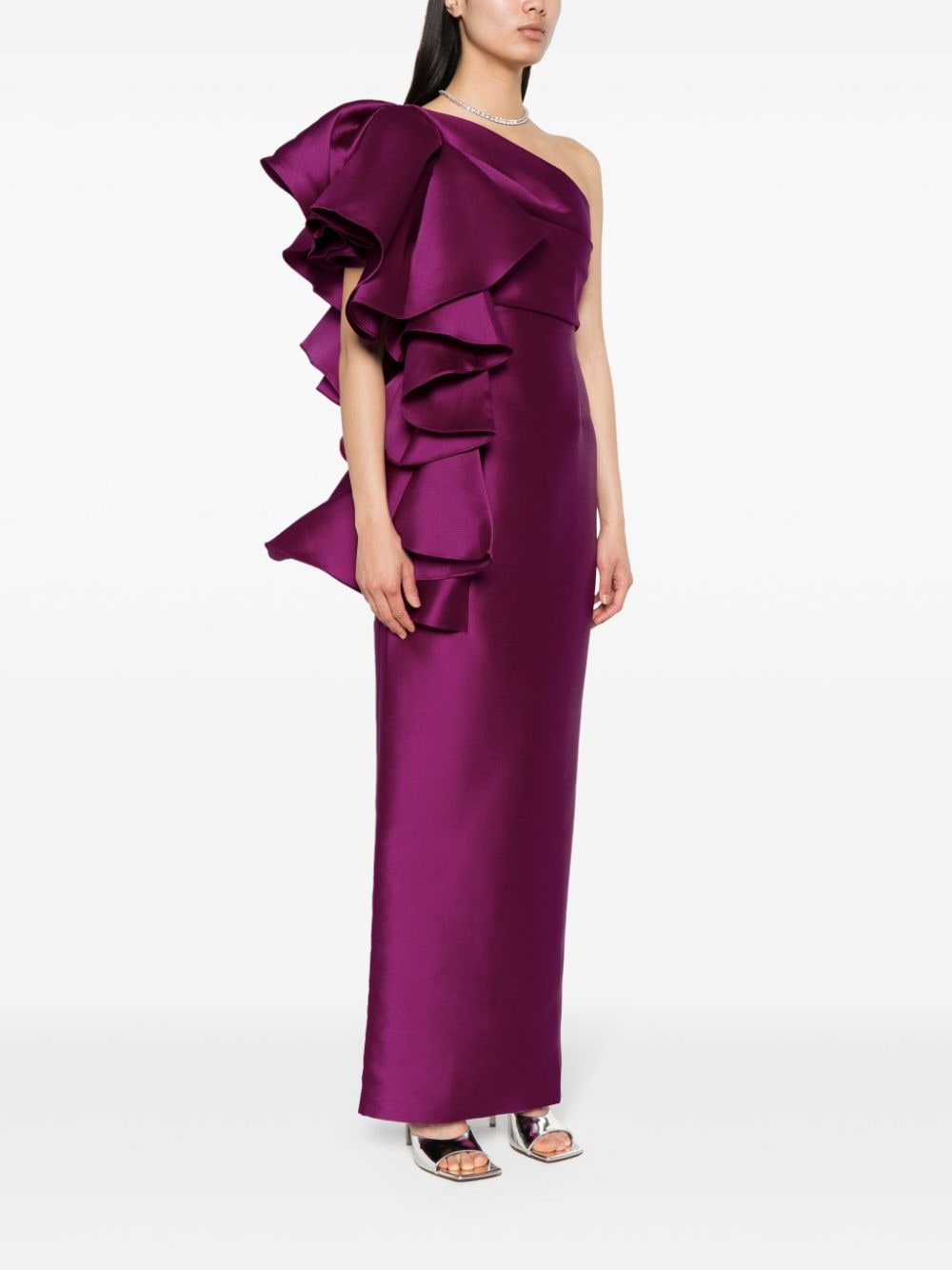 Solace London Barney Twill Maxi Dress In Pink - 59% Off | Editorialist
