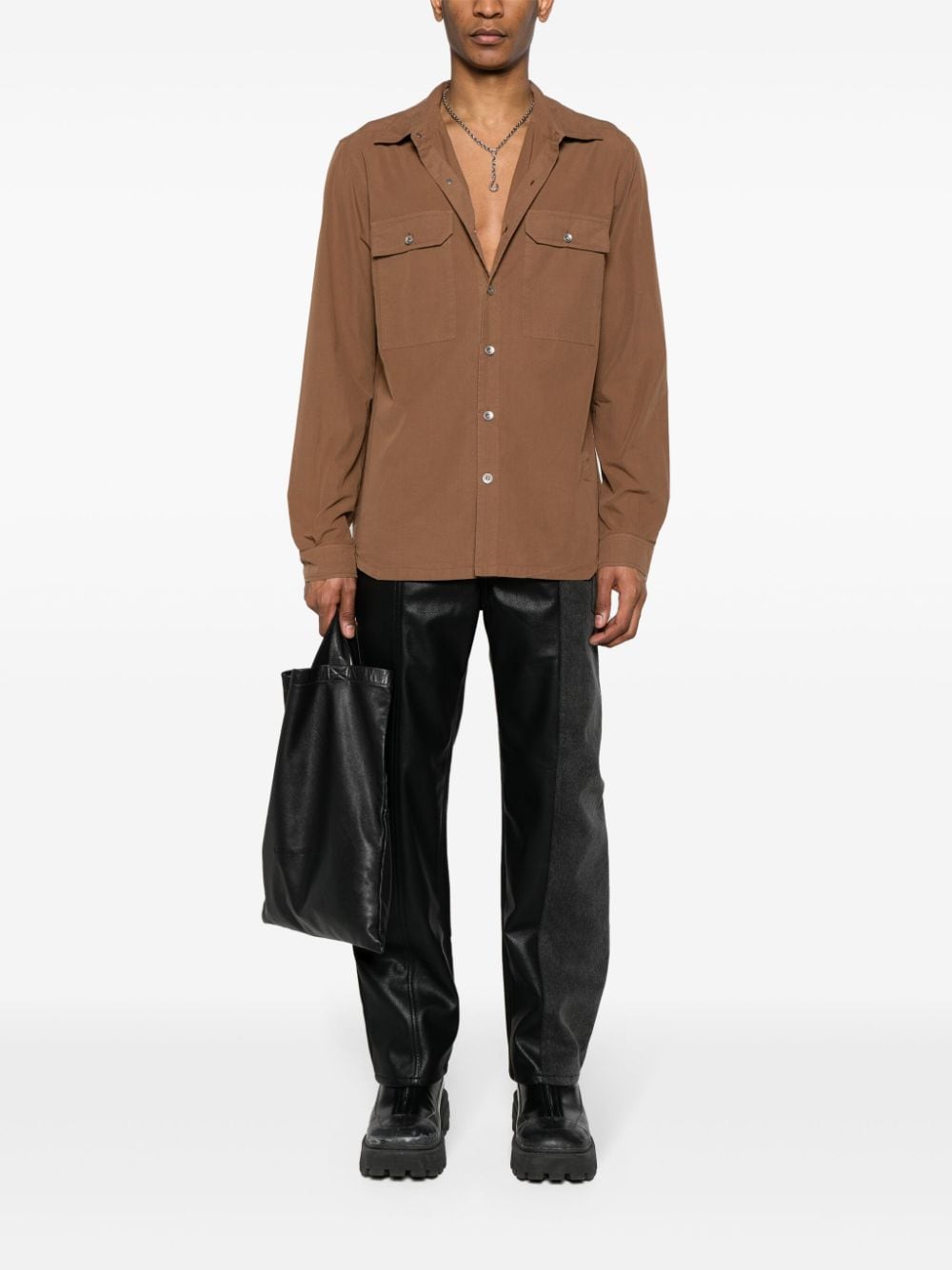 RICK OWENS button-up cotton shirt