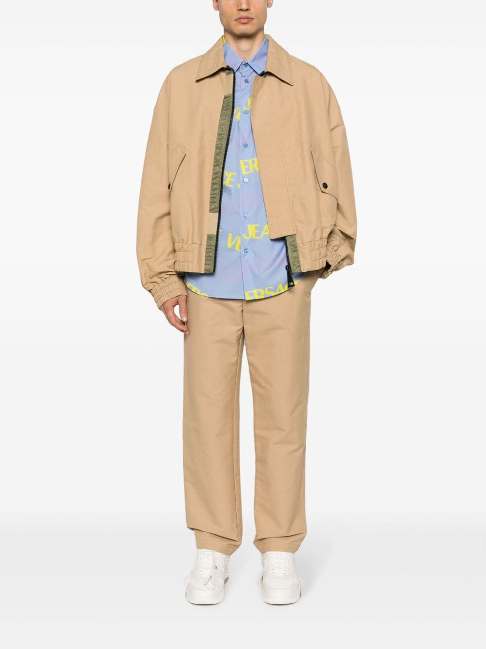 VERSACE Versace Jeans Couture Logo-Patch Bomber Jacket