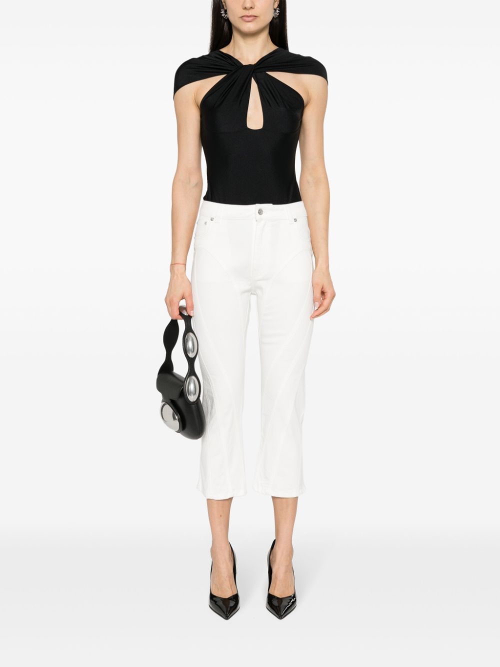 MUGLER Mugler High-Rise Cropped Jeans