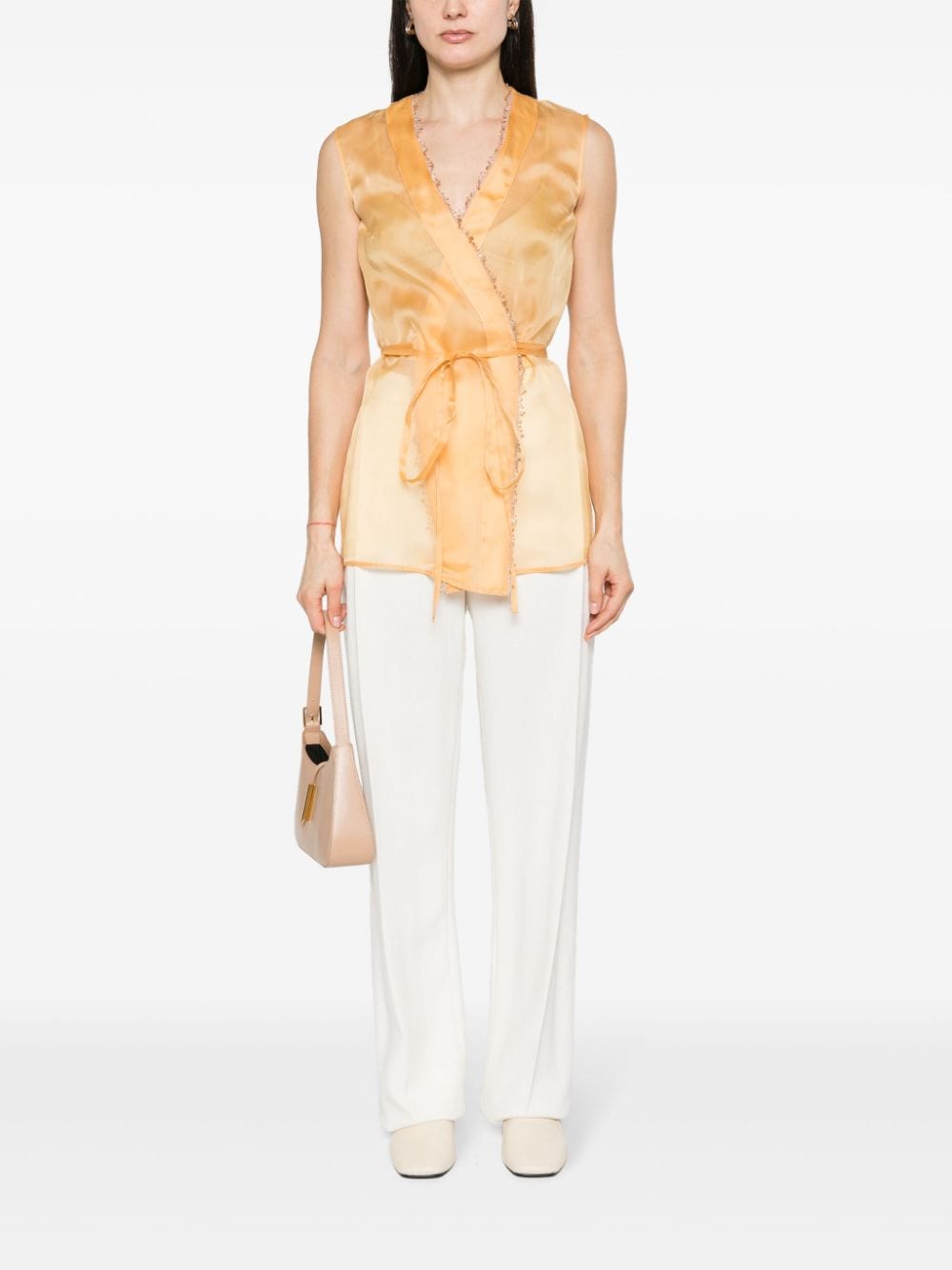 FABIANA FILIPPI Fabiana Filippi Beaded-Trim Silk Gilet