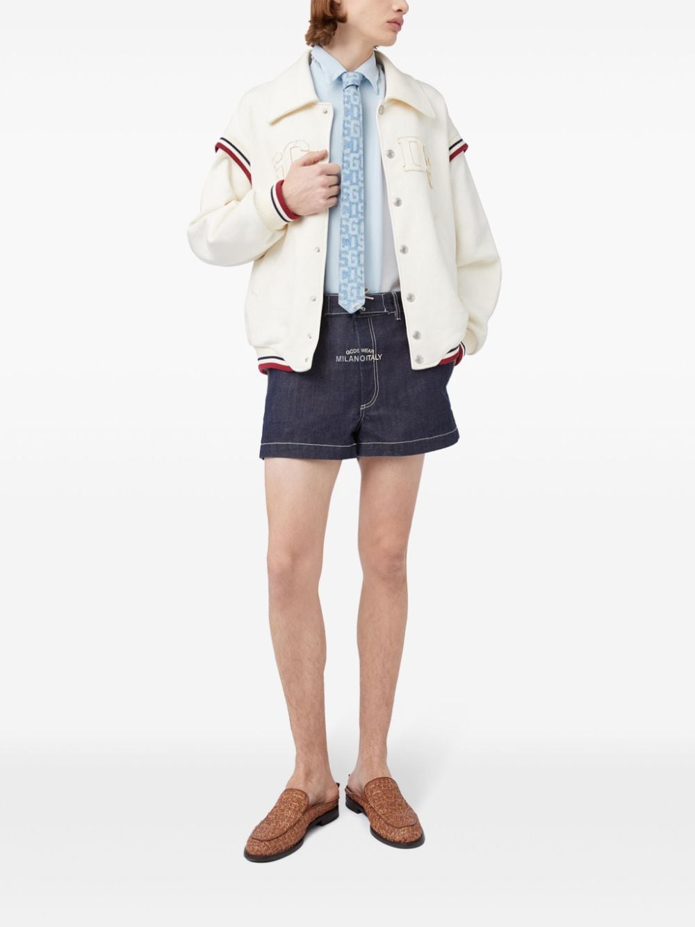 GCDS GCDS Logo-Embroidered Bomber Jacket