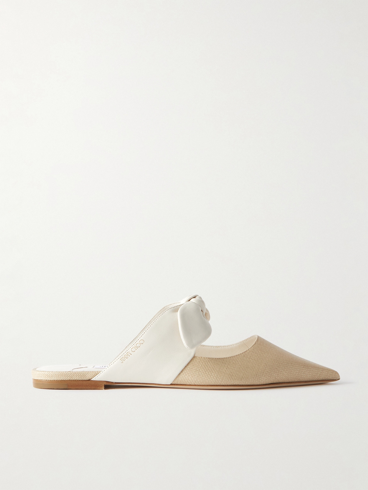 Jimmy Choo Rali Bow-Embellished Mules In Neutrals - 50% Off