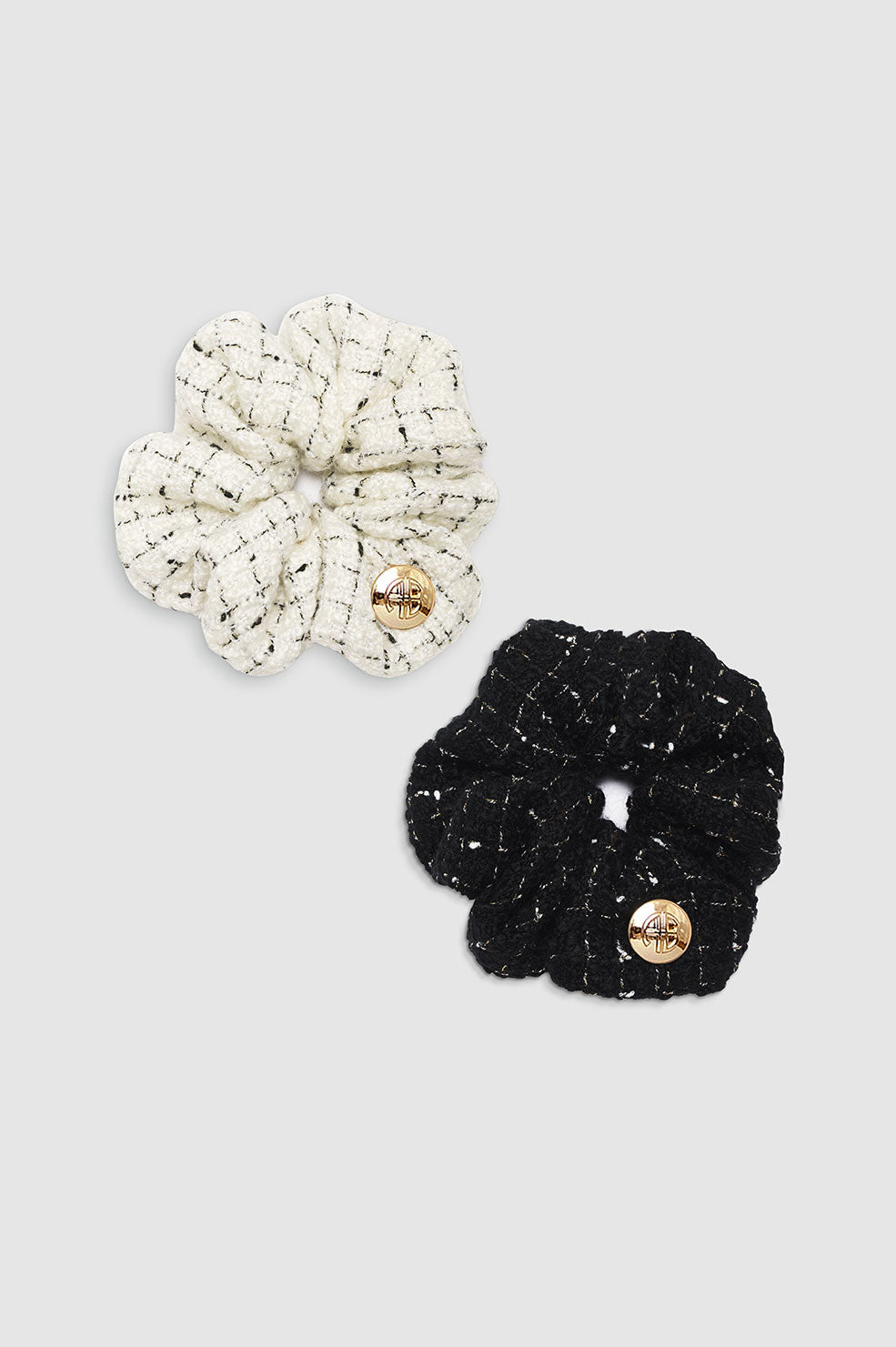 Anine Bing Camellia Scrunchie 2 Pack - Camel | Editorialist display picture 3