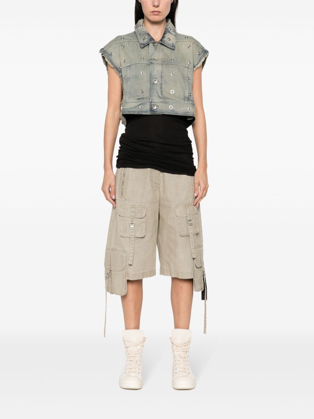 RICK OWENS Rick Owens DRKSHDW Jumbo Worker Denim Waistcoat