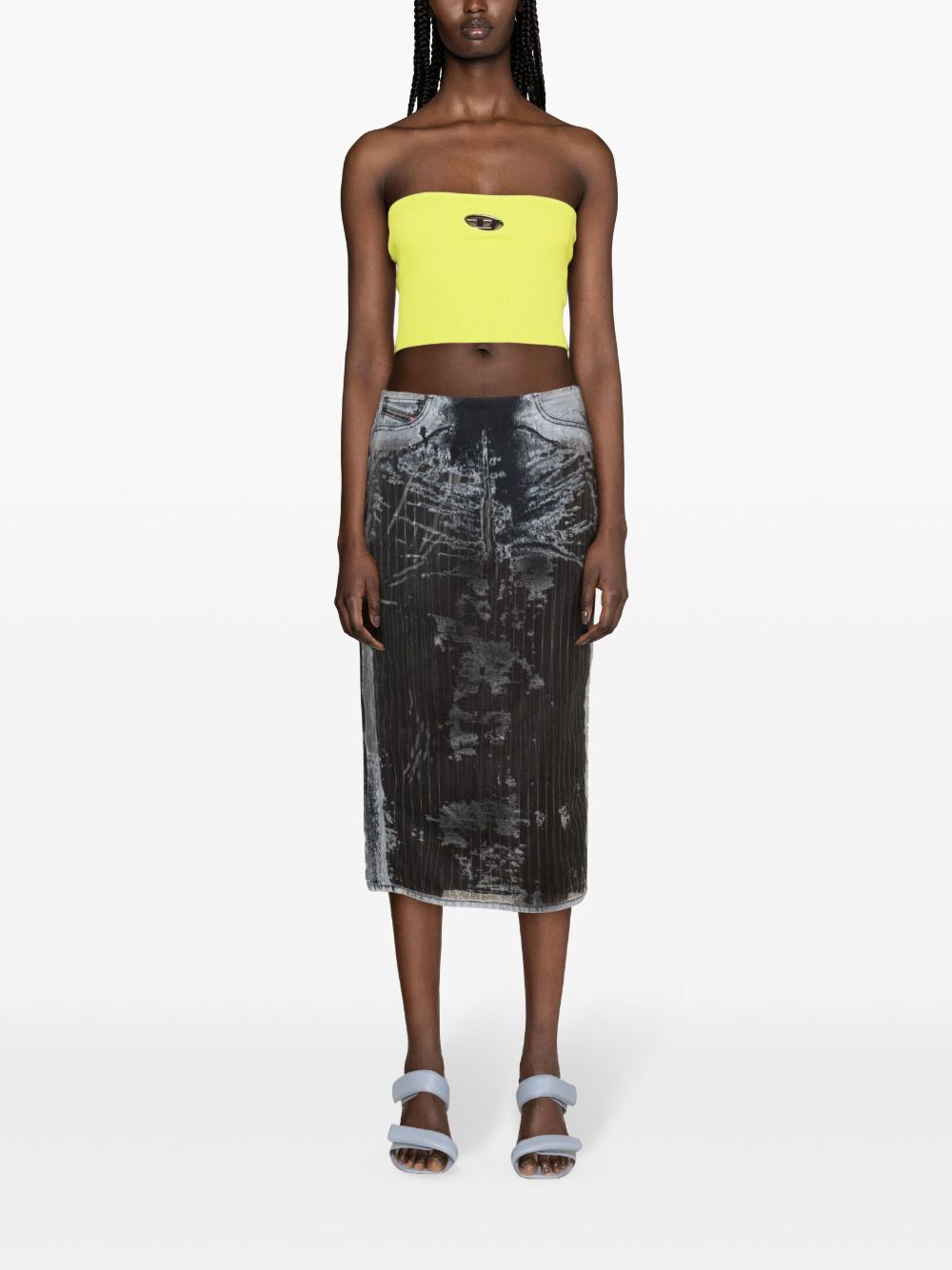 DIESEL® de-pra-fse1 denim midi skirt