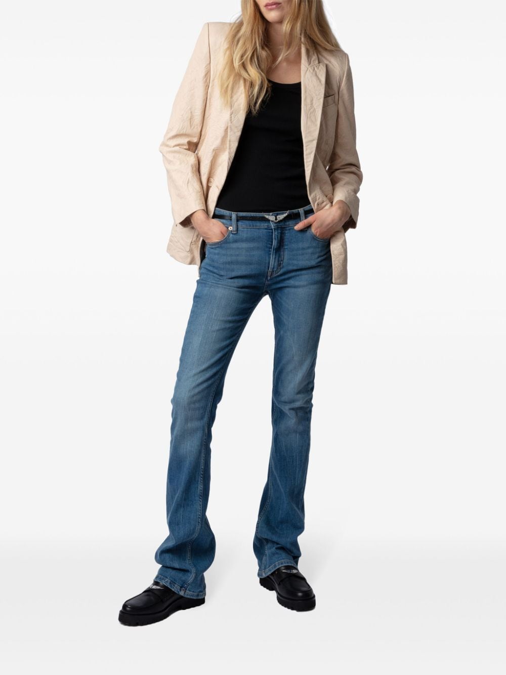ZADIG&VOLTAIRE Peak-Lapel Leather Blazer