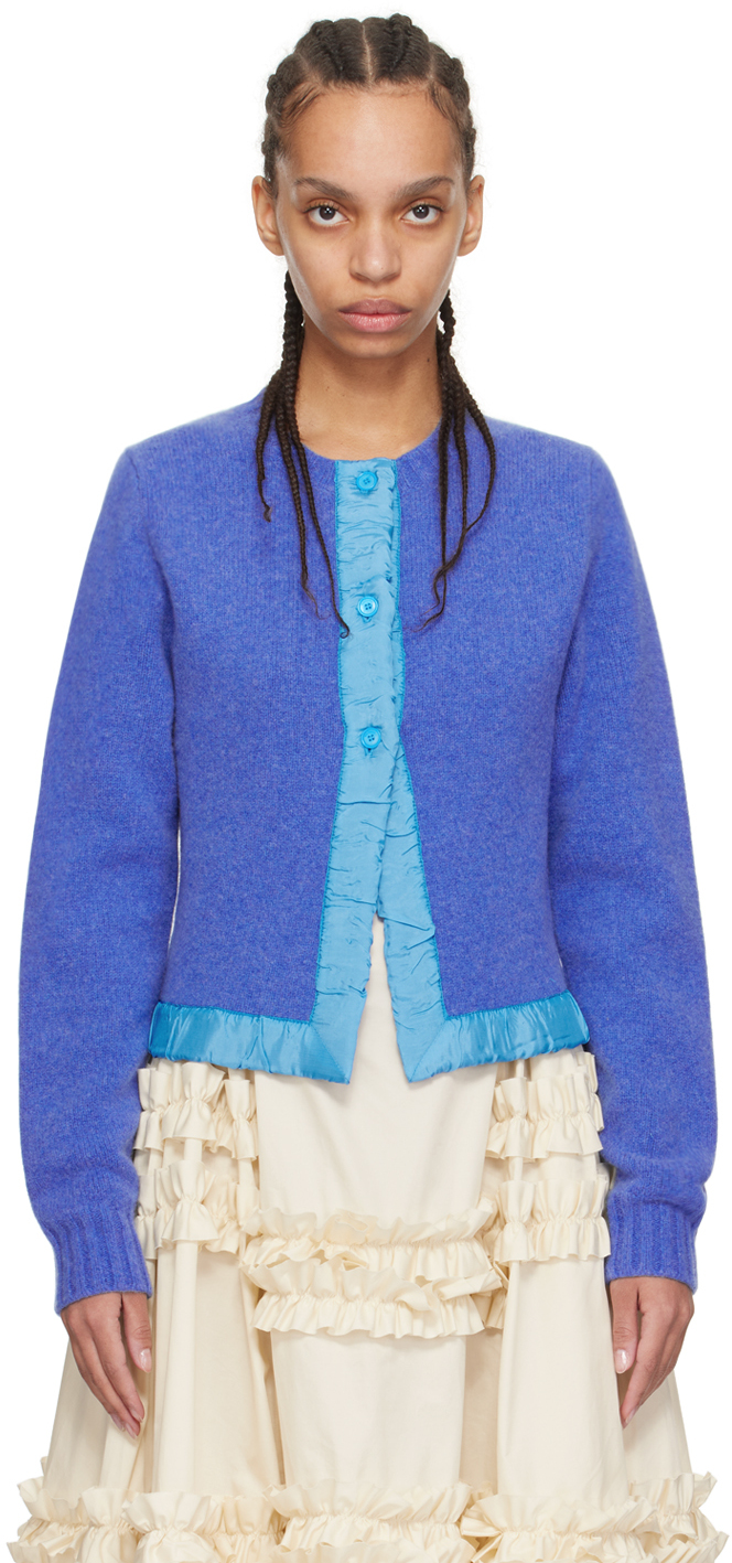 Molly Goddard Anya Cardigan In Blue - 33% Off | Editorialist 