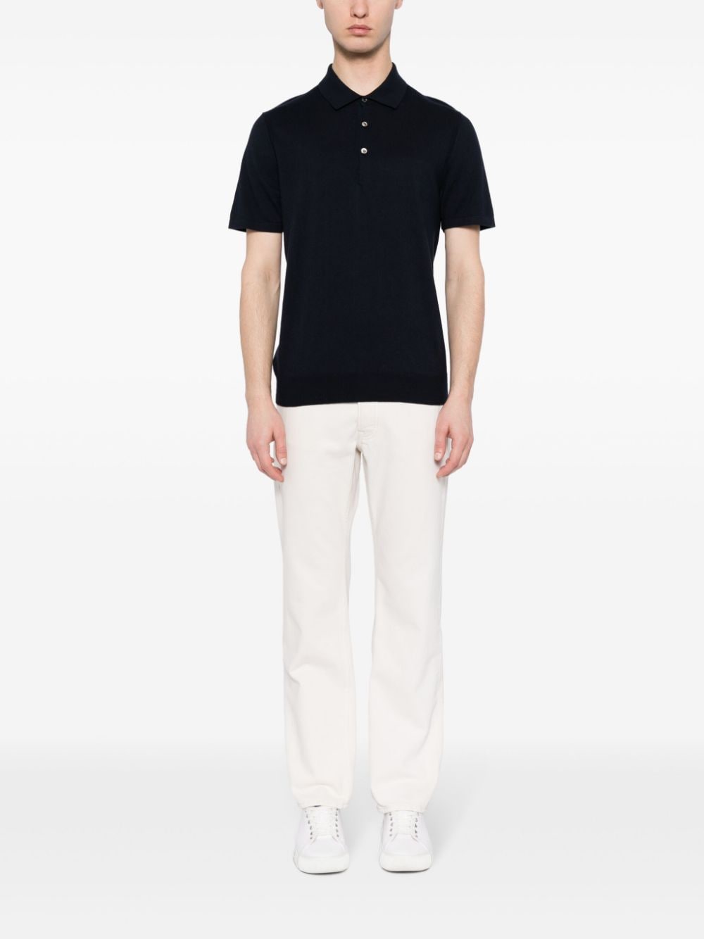 N.PEAL polzeath cotton-cashmere polo shirt