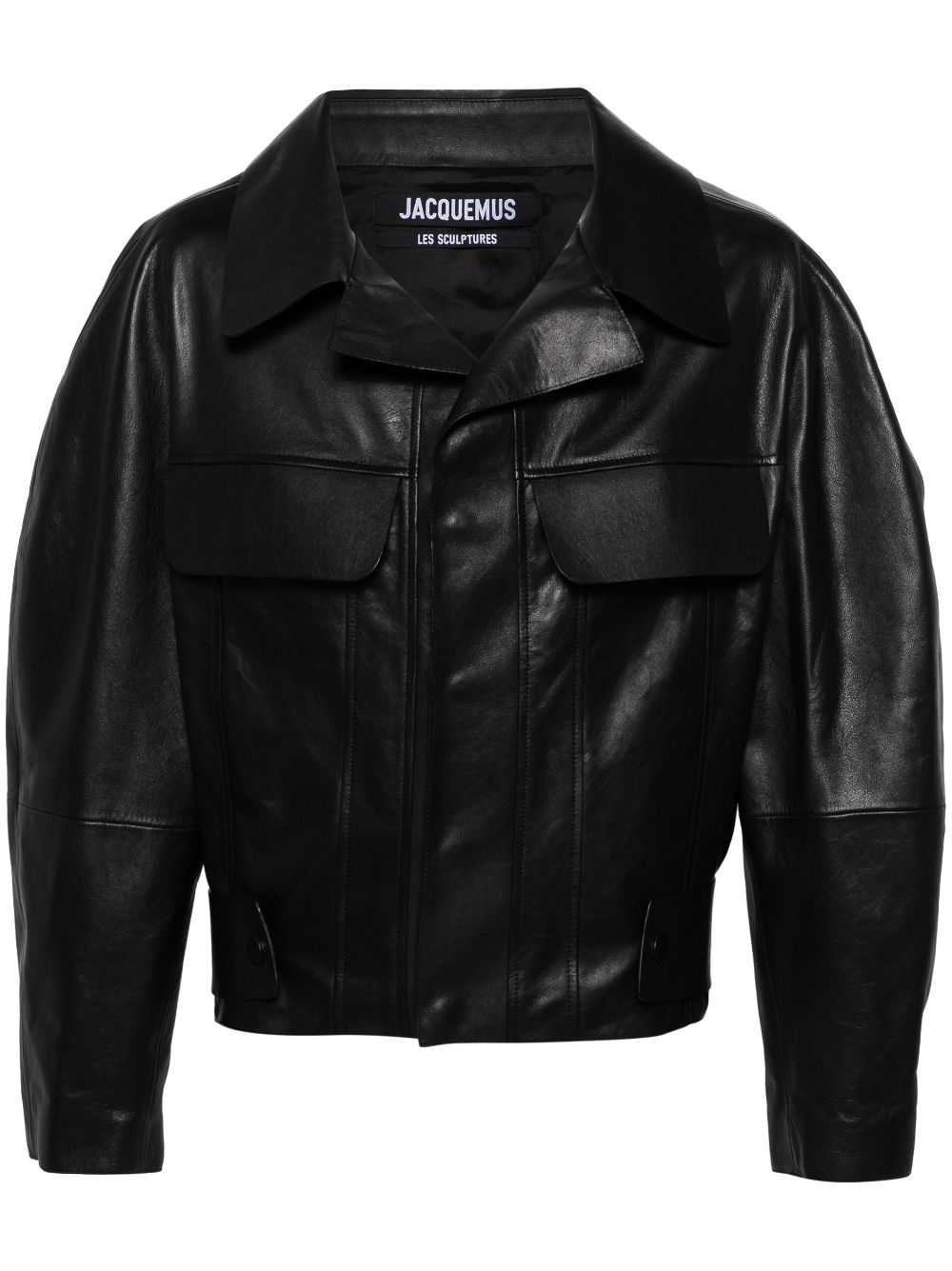Jacquemus Le Blouson Pilota Cuir Jacket In Black - 48% Off
