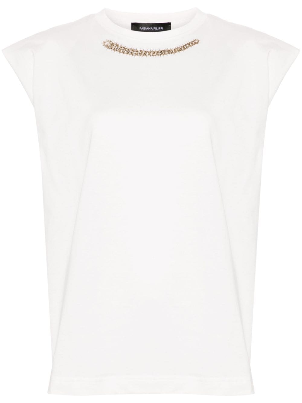 FABIANA FILIPPI Fabiana Filippi Beaded Cotton T-Shirt