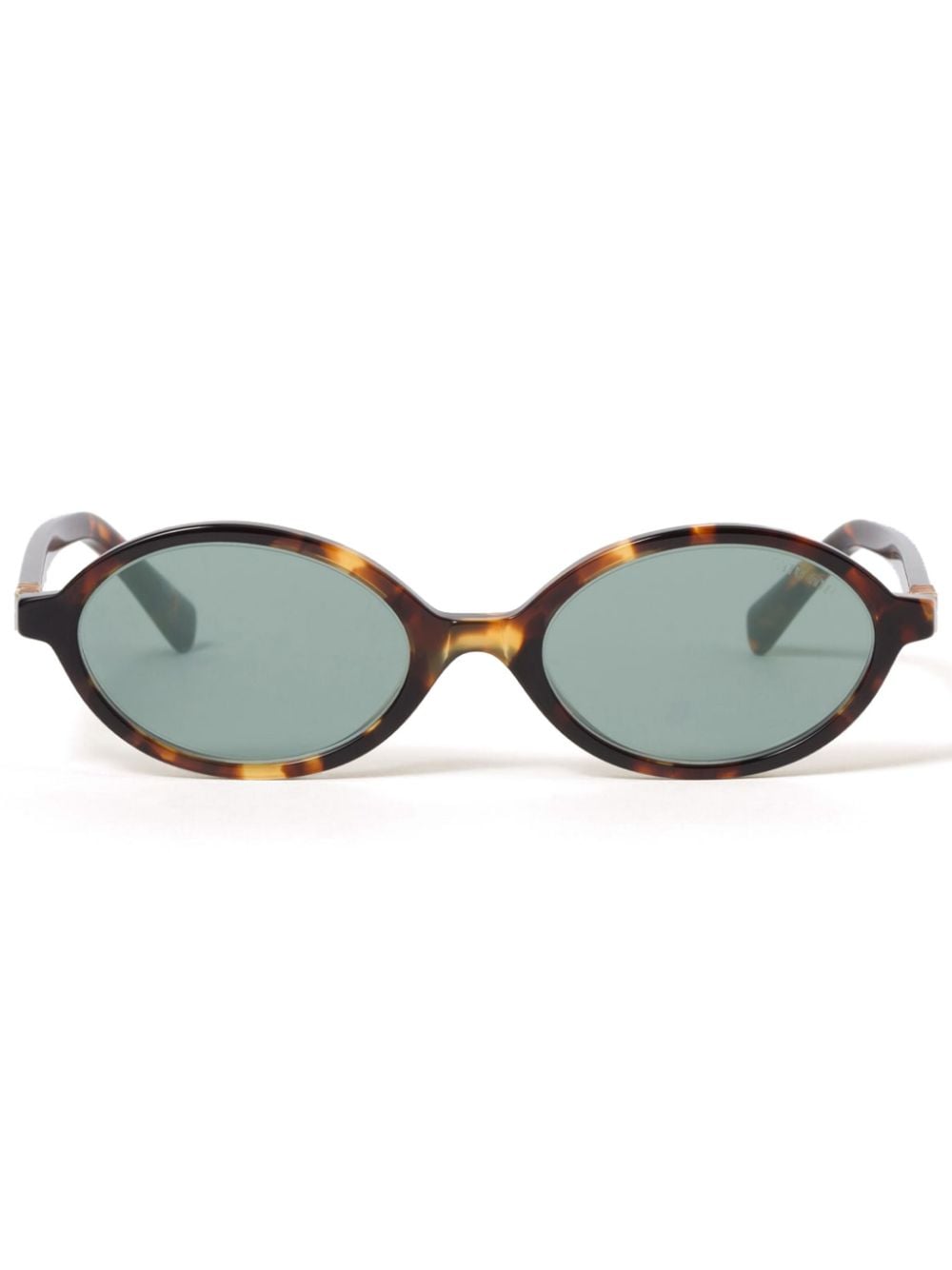 Miu Miu Regard Oval-frame Sunglasses - Brown | Editorialist 