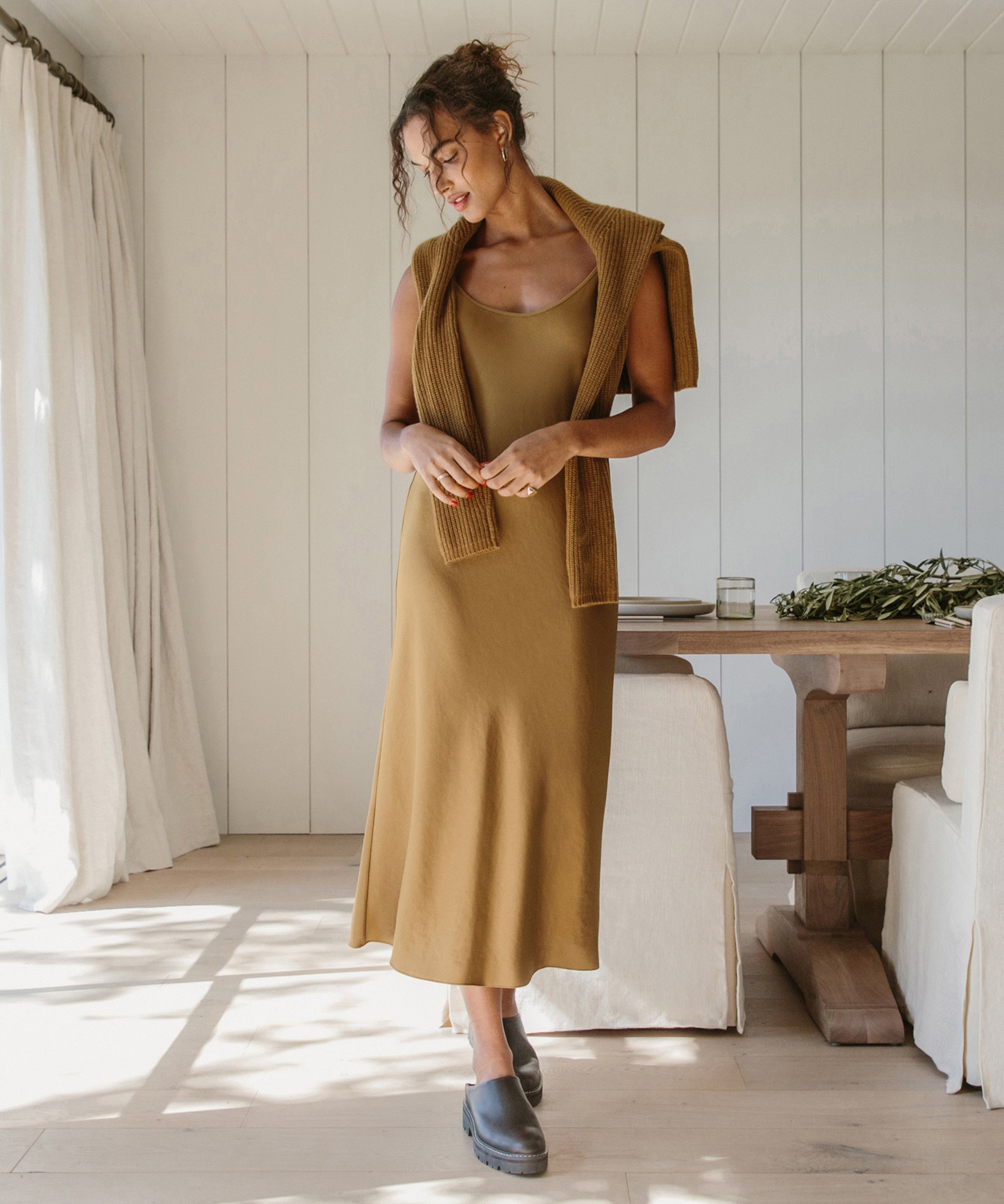 jenni kayne brown slip dress Cove Dress main image 1