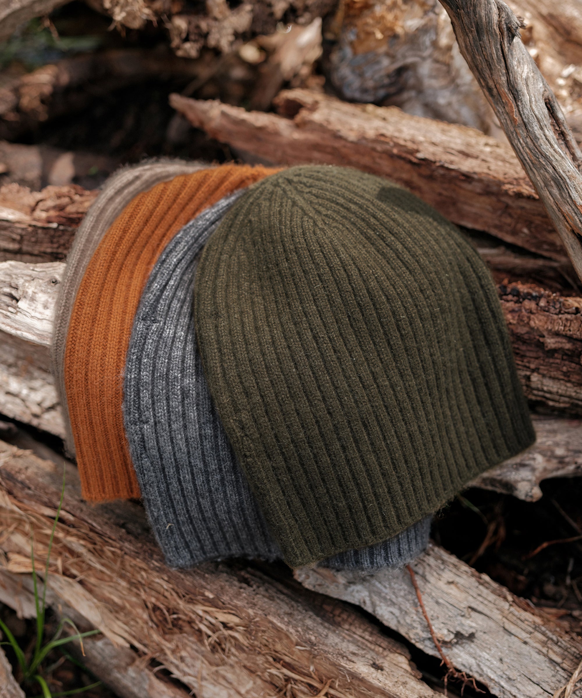 Jenni Kayne Cashmere Beanie Hat - Olive | Editorialist display picture 1