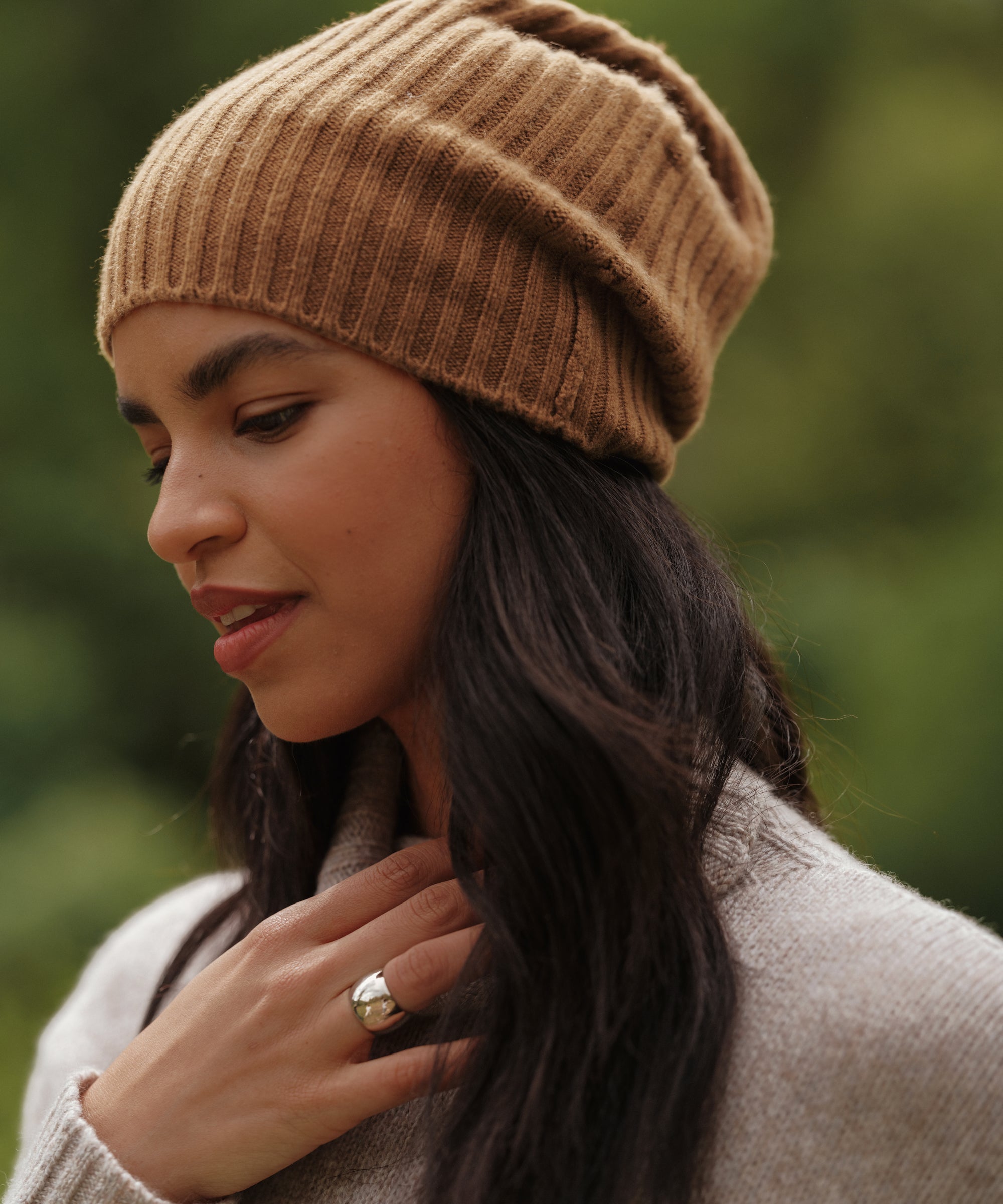 Jenni Kayne Rust Brown Ribbed Beanie Cashmere Jenni Kayne Cashmere Beanie Hat in Brown | Lyst main image 4