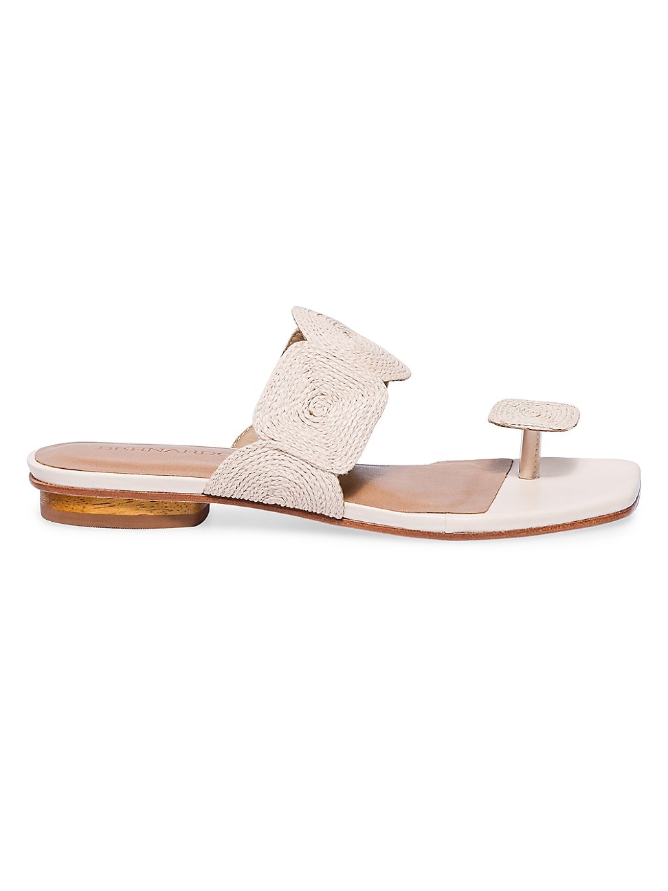 Shop Bernardo - Women Palermo Raffia Sandal on Sale at  NEW BERNARDO women palermo raffia sandal in white main image 1