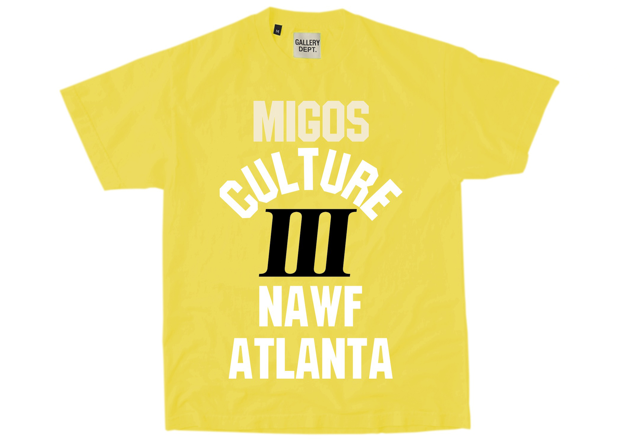Migos X Gallery Dept. For Culture Iii Yrn T-Shirt - Yellow 