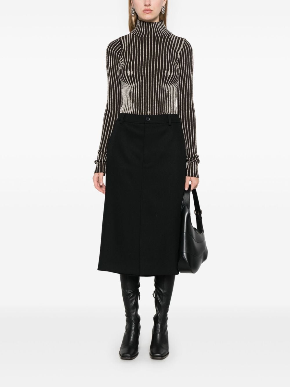 BALENCIAGA Balenciaga Layered Midi Skirt