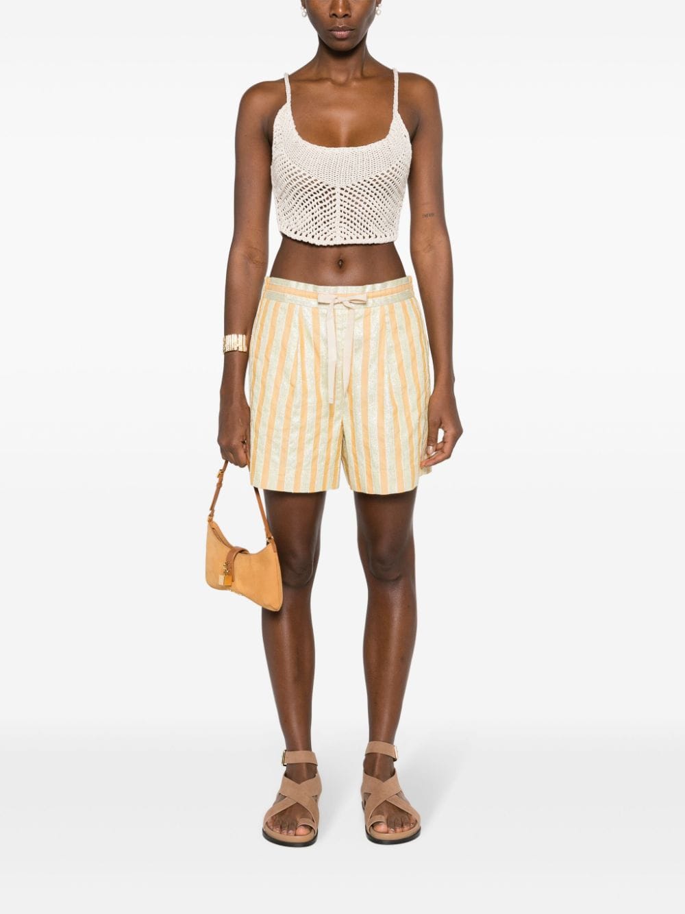 FORTE_FORTE Striped Drawstring Shorts