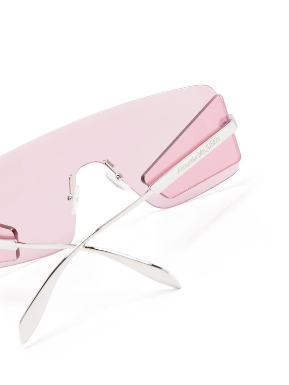 Alexander Mcqueen Shield-Frame Sunglasses In Pink - 30% Off  display picture 2