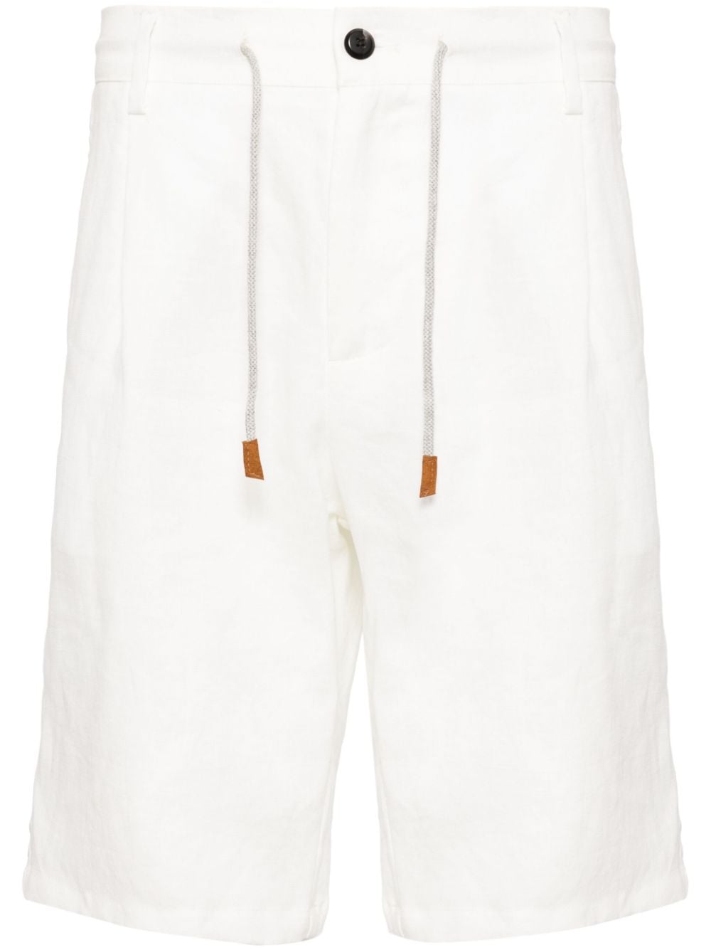 ELEVENTY Linen Bermuda Shorts