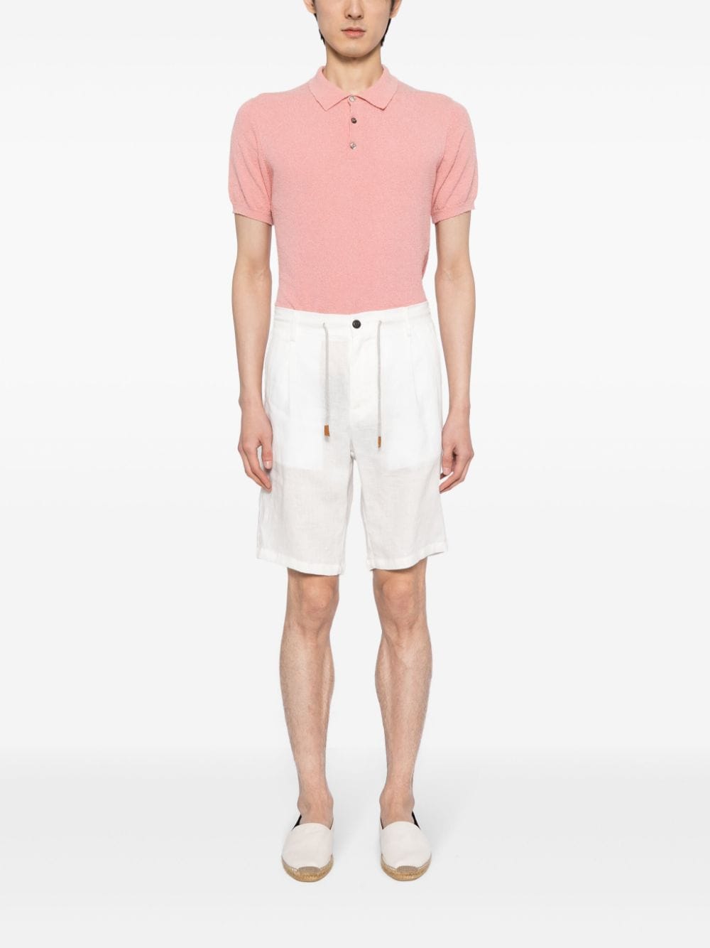 ELEVENTY Linen Bermuda Shorts