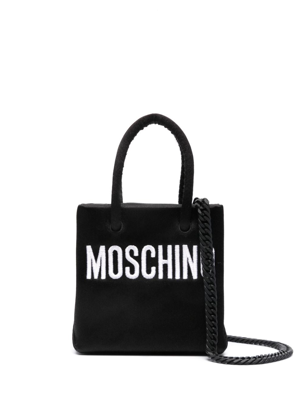 Buy Moschino Logo-embroidered Mini Bag - Black At 50% Off