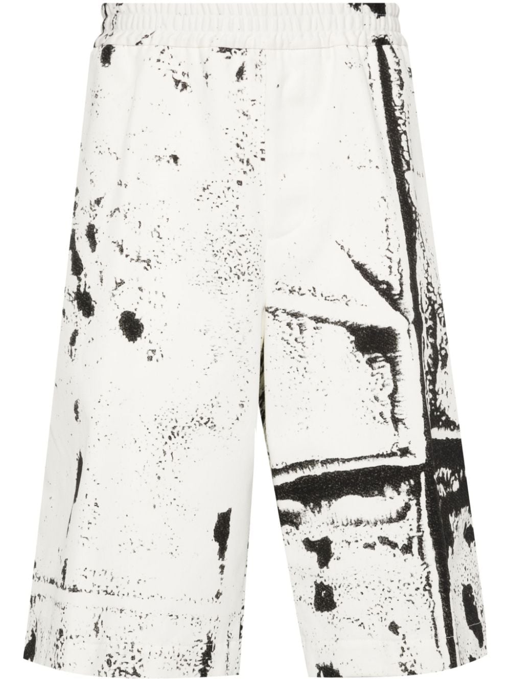 ALEXANDER MCQUEEN Abstract-Print Twill Shorts