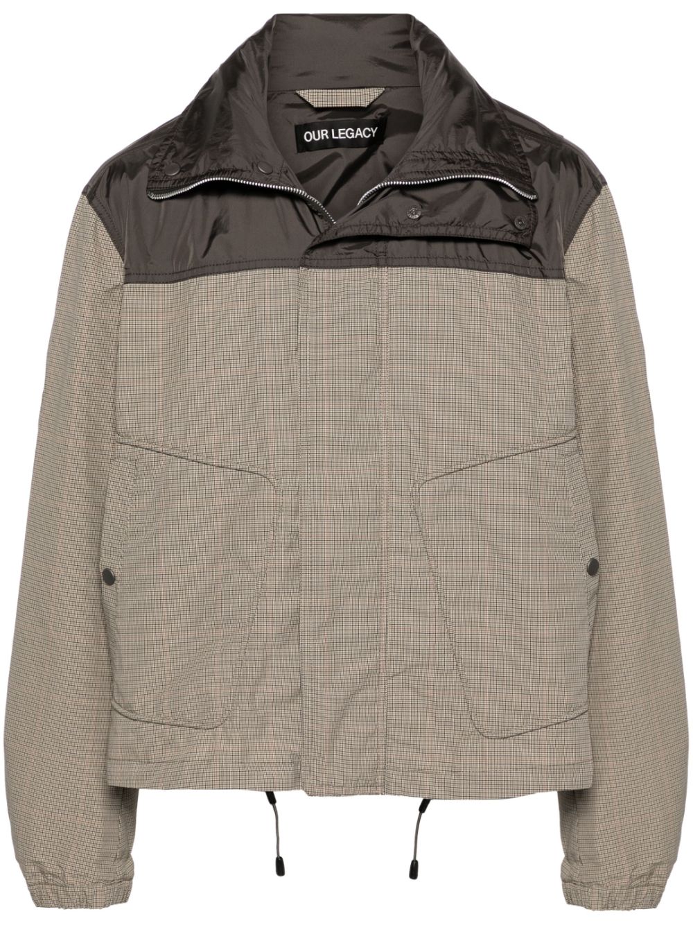 R*o様 Our Legacy Shigatsu Jacket 46 Our Legacy Shigatsu Plaid-Check Hooded Jacket In Neutrals - 50