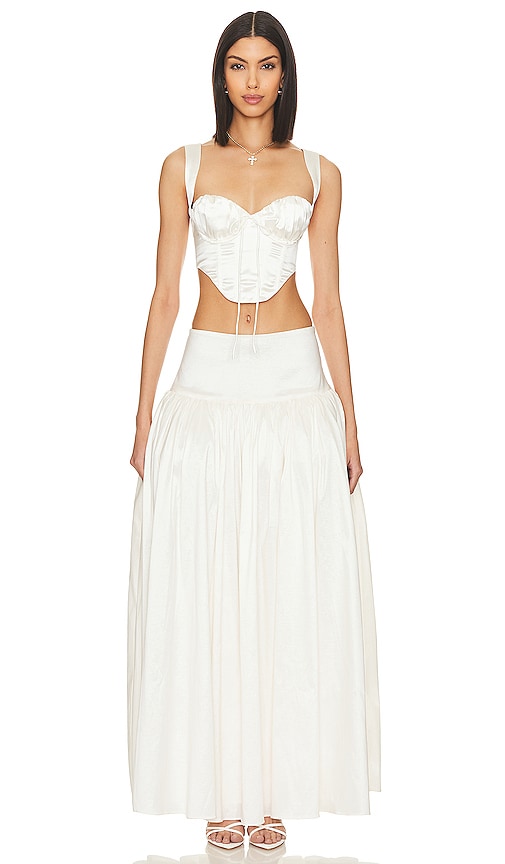 For Love & Lemons Nelly Skirt In White - 30% Off | Editorialist