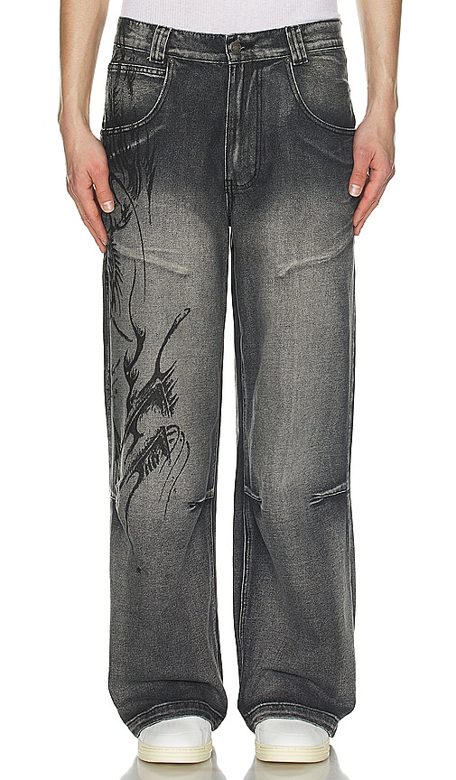 Jaded London Lazy Willy Denim Jeans In Black - 55% Off | Editorialist