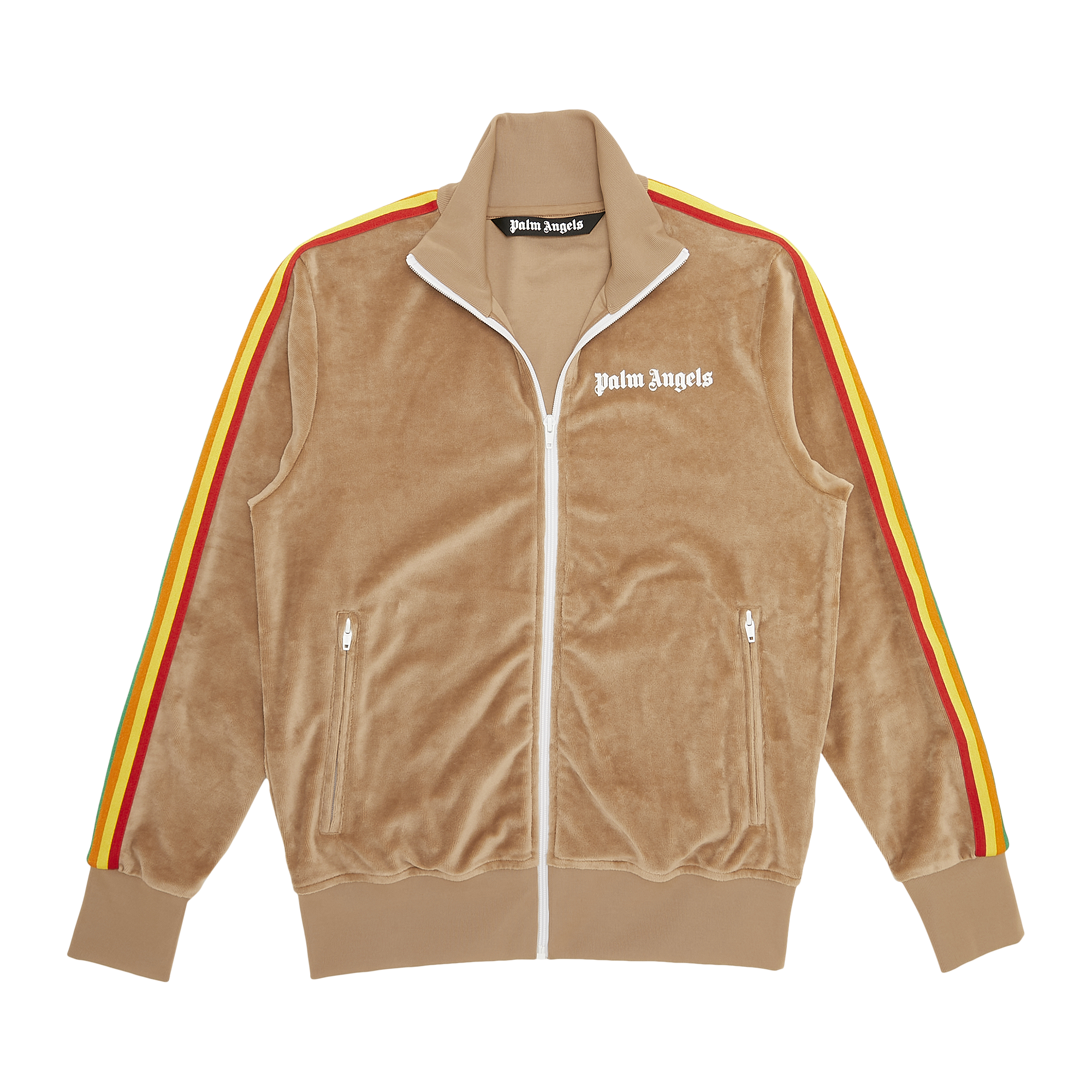 Palm Angels Pa Rainbow Chenille Track Jacket Brown Editorialist