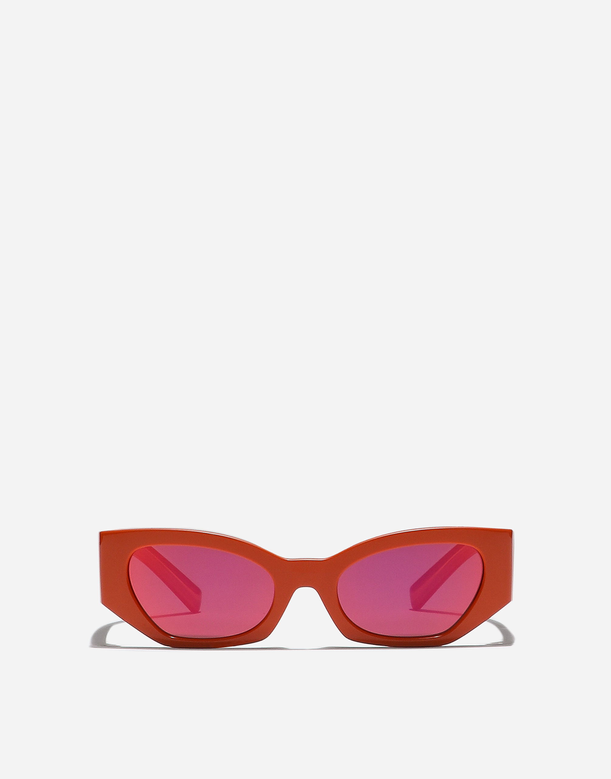 Dolce & Gabbana Orange Sunglasses with Purple Lenses DOLCE & GABBANA Sunglasses Orange Reborn To Live Oval Frame  main image 4