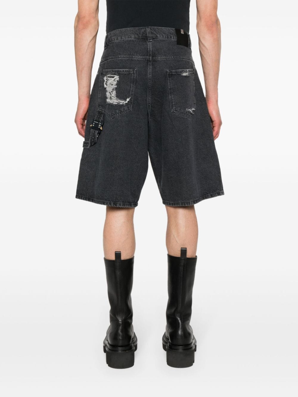 Buy 1017 Alyx 9sm Distressed Denim Shorts - Black At 20% Off