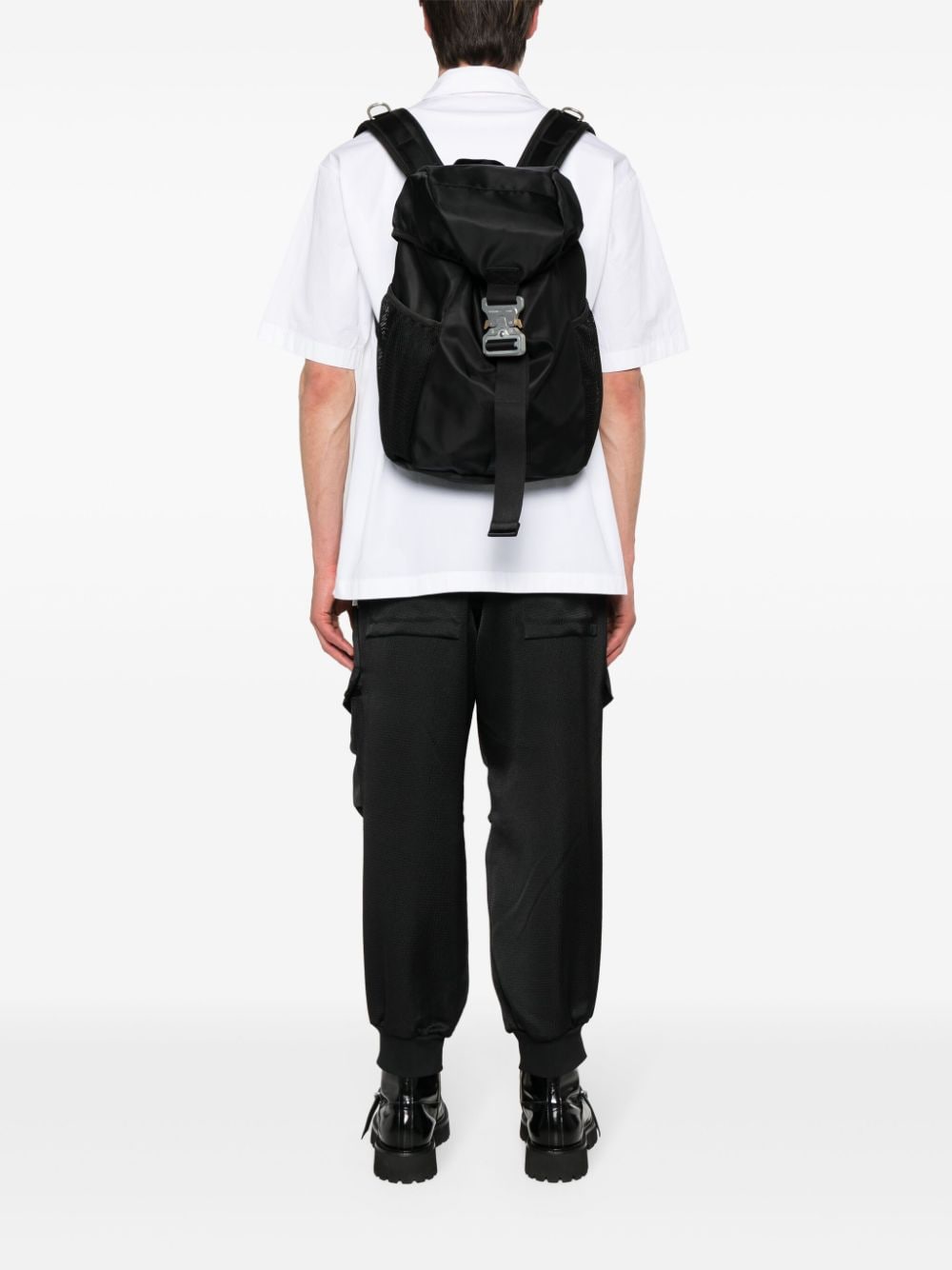1017 Alyx 9sm Camp Buckle-Detail Backpack - Black | Editorialist