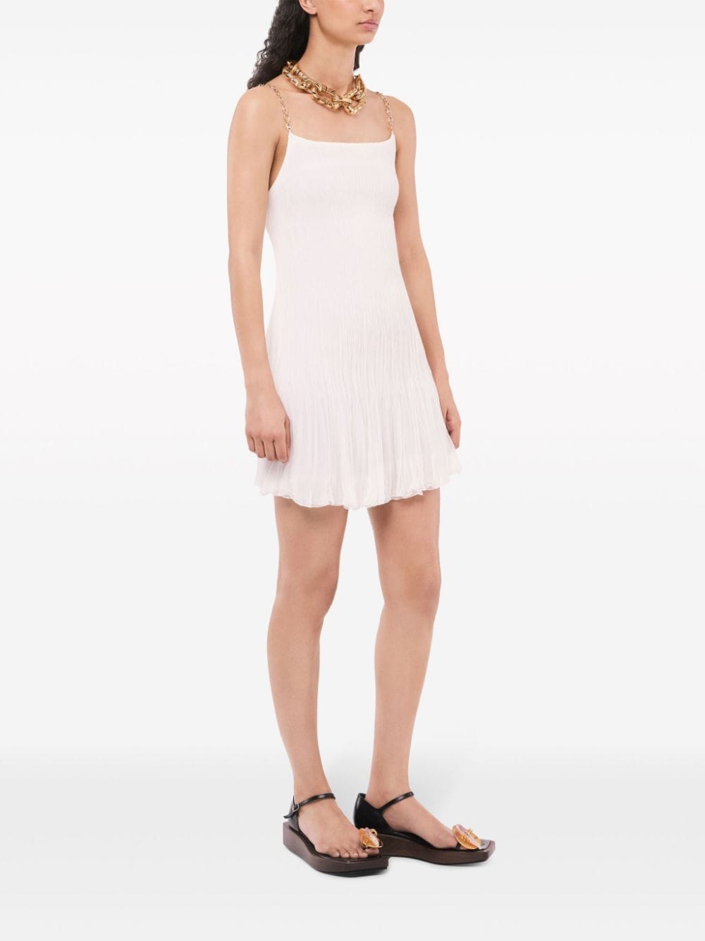 PACO RABANNE Rabanne chain-strap silk minidress