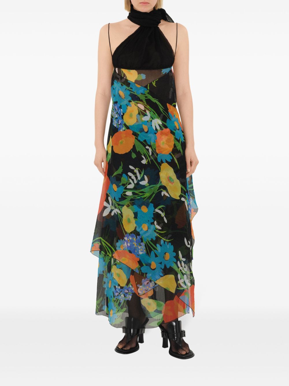BURBERRY Poppy Garden Halterneck Dress