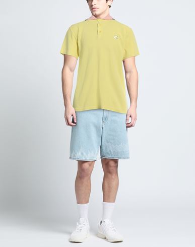 MAISON KITSUNÉ man polo shirt sage green size xs cotton