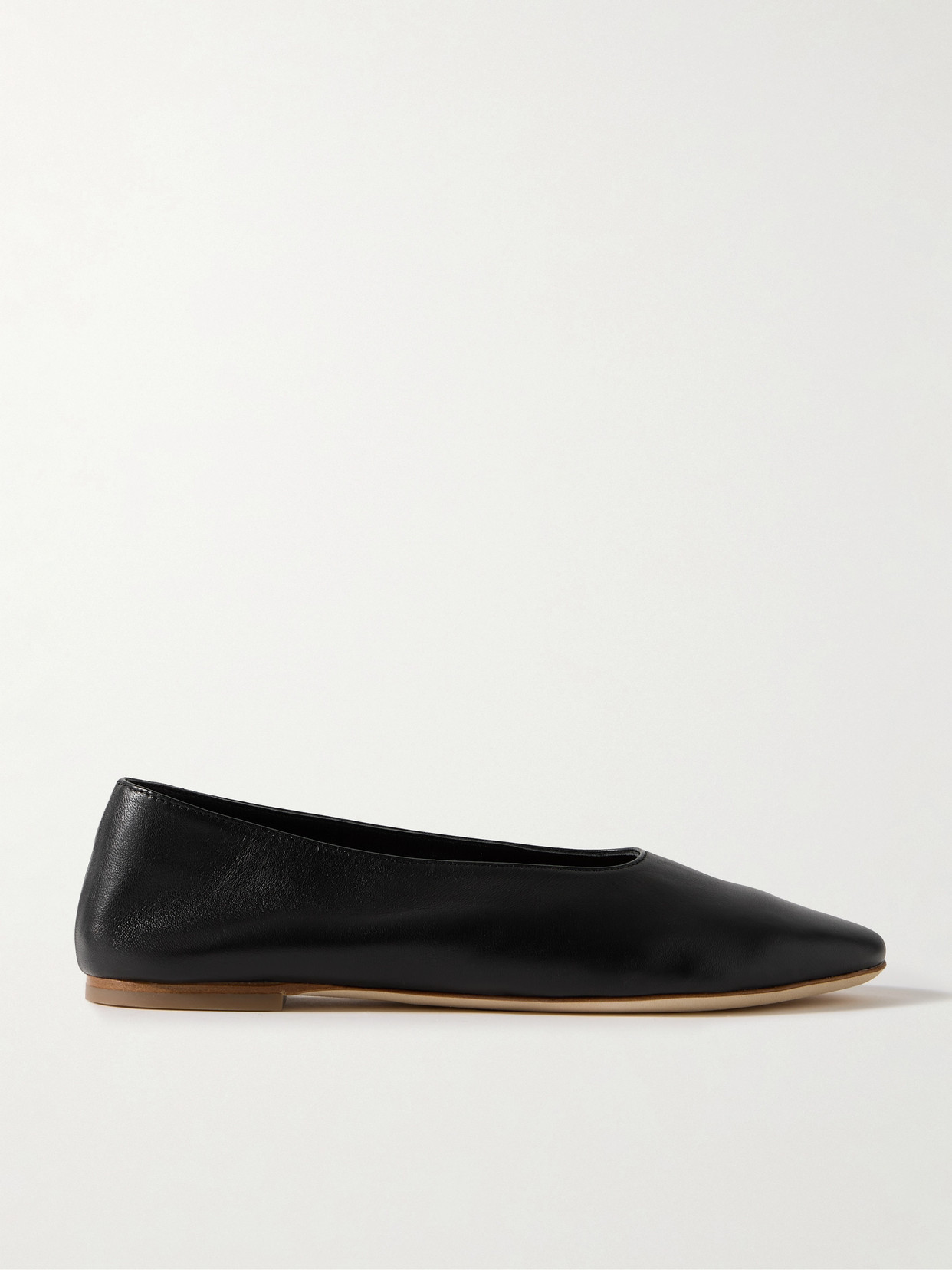 Staud Faux Fur-Trimmed Ballet Flats In Black - 60% Off | Editorialist