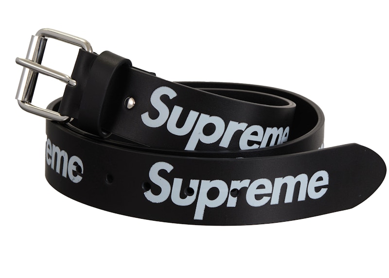 Supreme Repeat Leather Belt - Black | Editorialist Supreme Repeat Leather Belt - Black | Editorialist